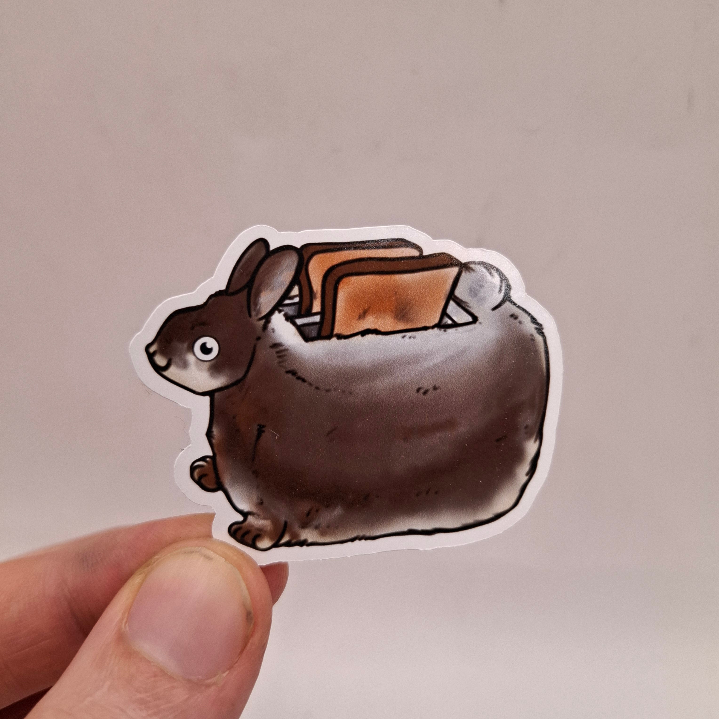 Rabbit Toaster Sticker – The World Around Ewe