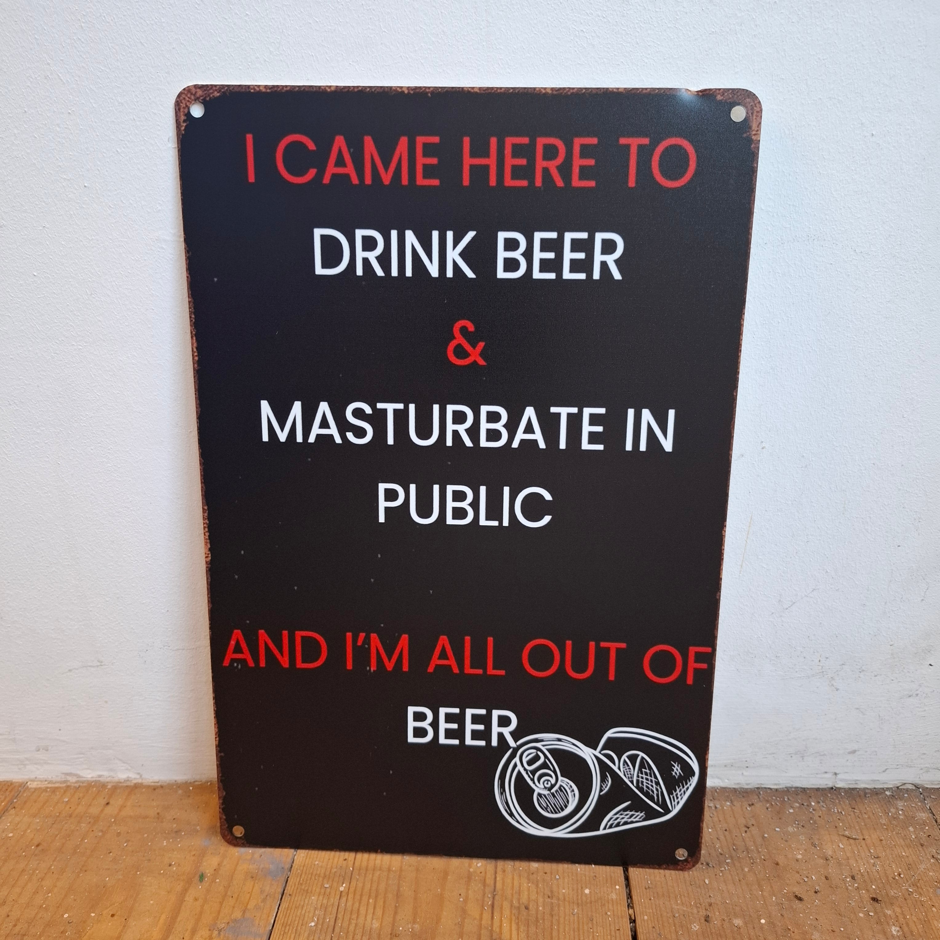 I Came here to Drink Beer Wall Sign – The World Around Ewe